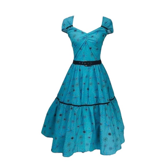 Chic Star | Dresses | Olivia Swing Dress Turquoise Atomic Print | Poshmark